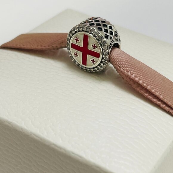 Pandora | Jewelry | Pandora Georgia Flag Exclusive Charm Bead | Poshmark